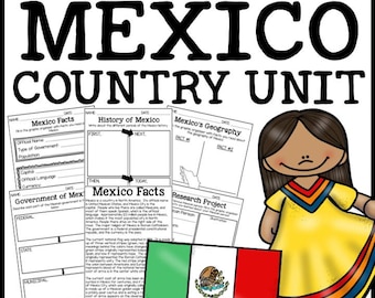Mexico Country Unit Study, Around the World Learning Activities ...