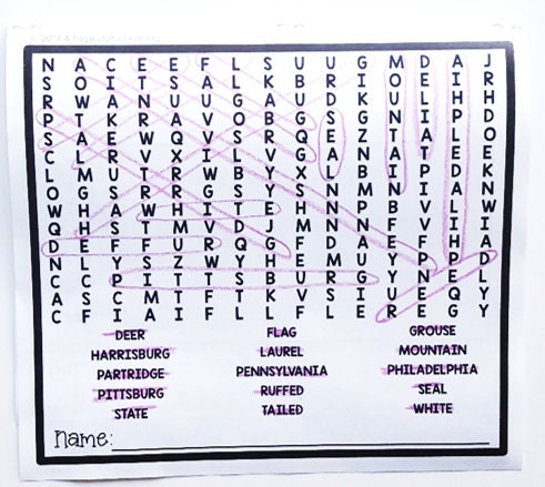 Pennsylvania 3rd-5th Grade State Lesson | Symbols, Map, Flag, Reading ...