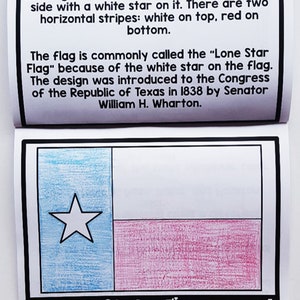 Texas State Flip Book | 3-5 | Homeschool | Social Studies Printable ...