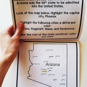 Arizona 3rd-5th Grade State Lesson | Symbols, Map, Flag, Reading ...