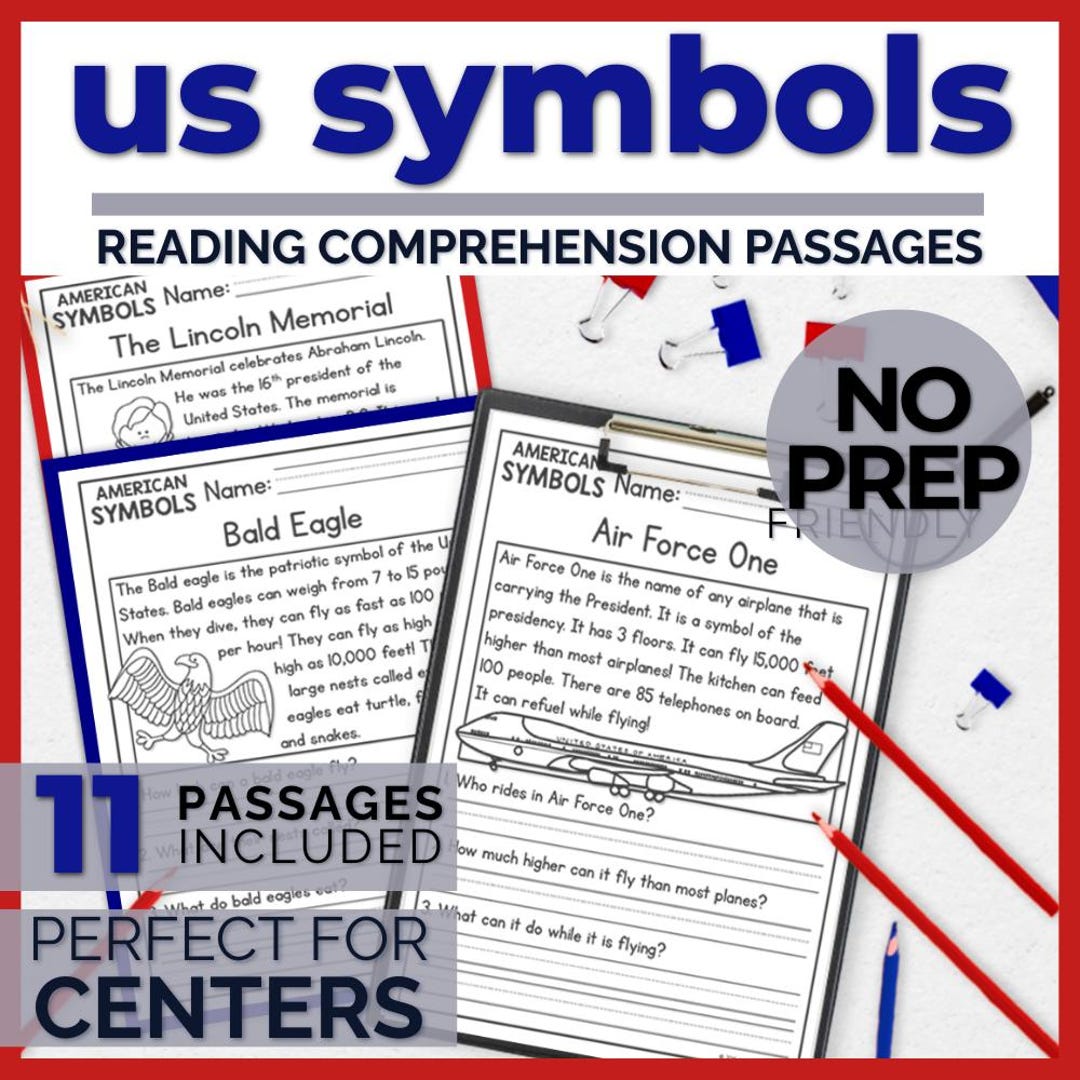 US Symbols Reading Comprehension Passages, Questions: Statue of Liberty ...