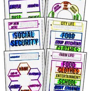 Roaring 20s and Great Depression Interactive Notebook Graphic ...