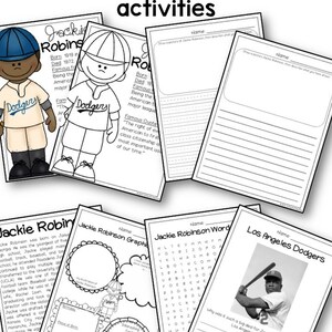 Jackie Robinson Biography Unit Pack | 3-5 | Homeschool | Social Studies ...