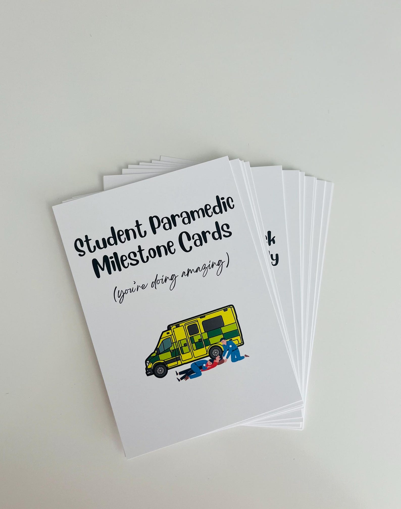 Student Paramedic Milestone Cards | Paramedic Student Gift | Paramedic ...