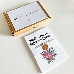 Student Nurse Milestone Cards | Nursing Student Gift | Student Nurse ...