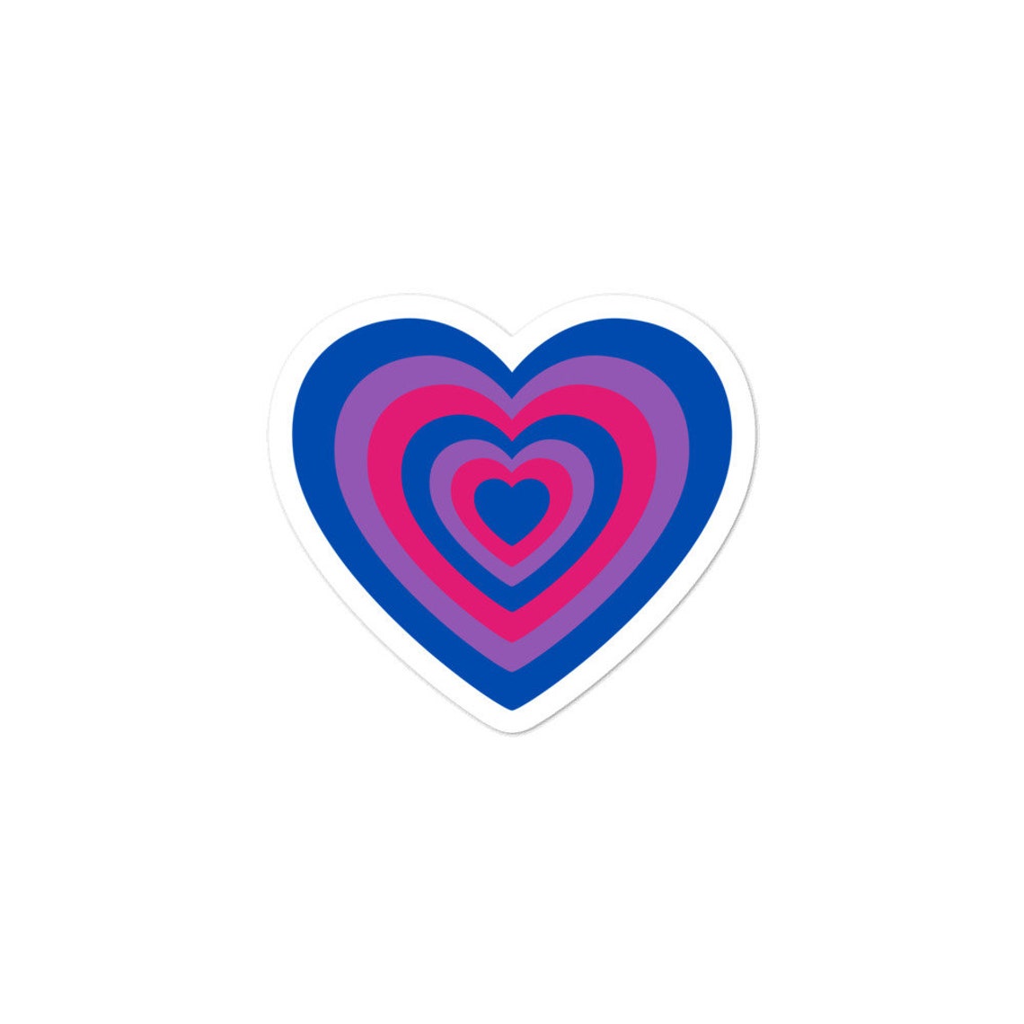 Bisexual Pride Heart Sticker - Etsy