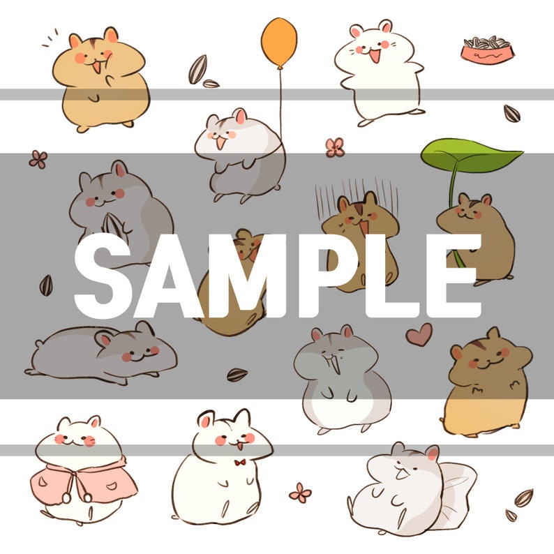 Hamster Stickers - Etsy