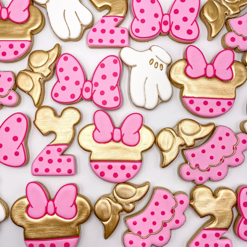 Minnie Mouse Pink Bows Fondant - Etsy