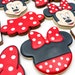 Minnie Mouse Sugar Cookies, Red Minnie Mouse Cookie, One Dozen Cookies ...