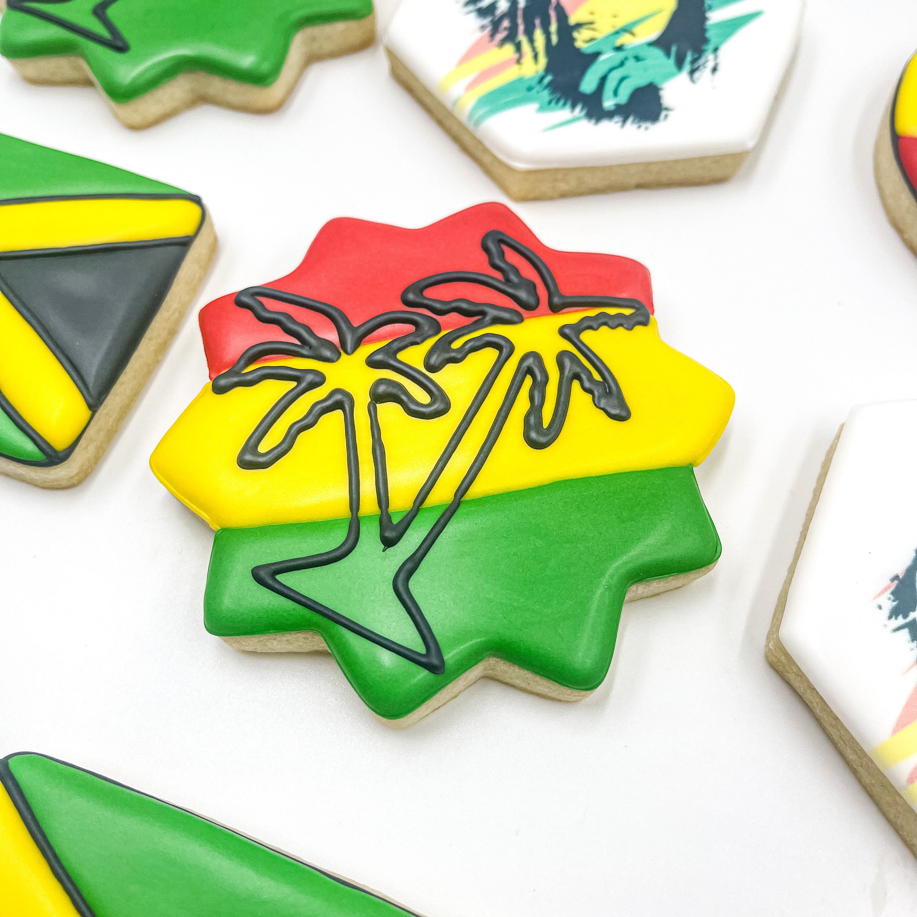 Reggae Cookies, One Dozen Cookies, Custom Rastafari Cookies, Jamaican ...