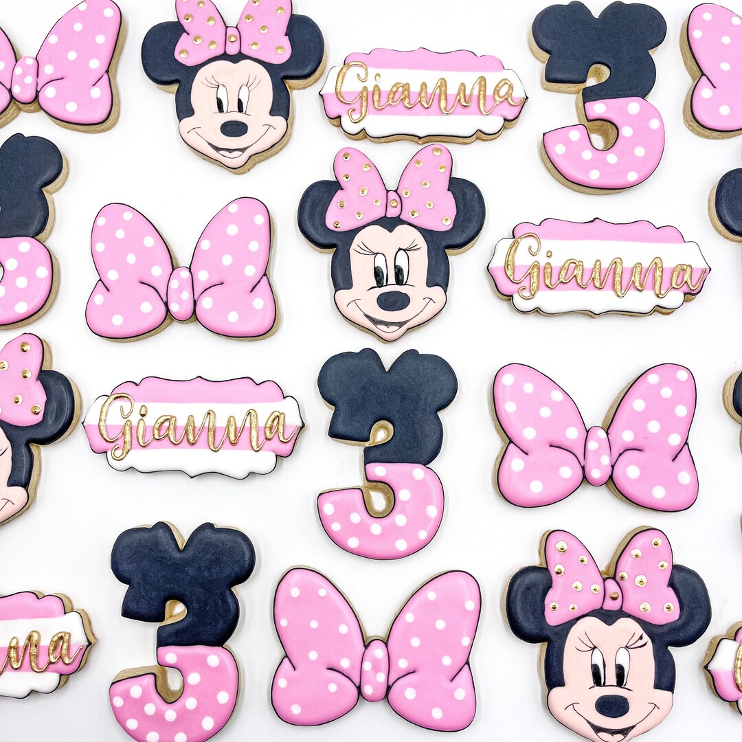 Minnie Mouse Cookies, One Dozen Cookies, Custom Minnie Mouse Cookies ...
