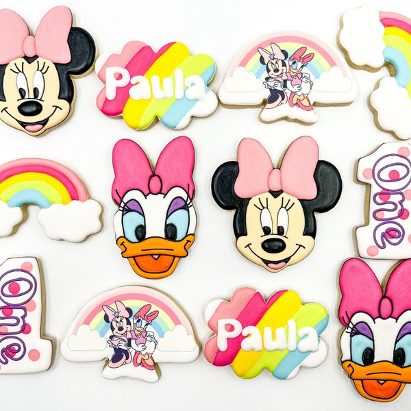 Minnie Mouse and Daisy Cookies - Etsy