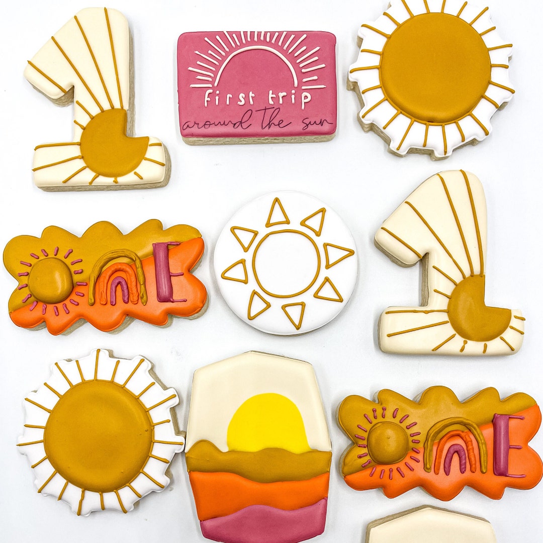 First Trip Around the World Cookies, One Dozen Cookies, Custom First ...