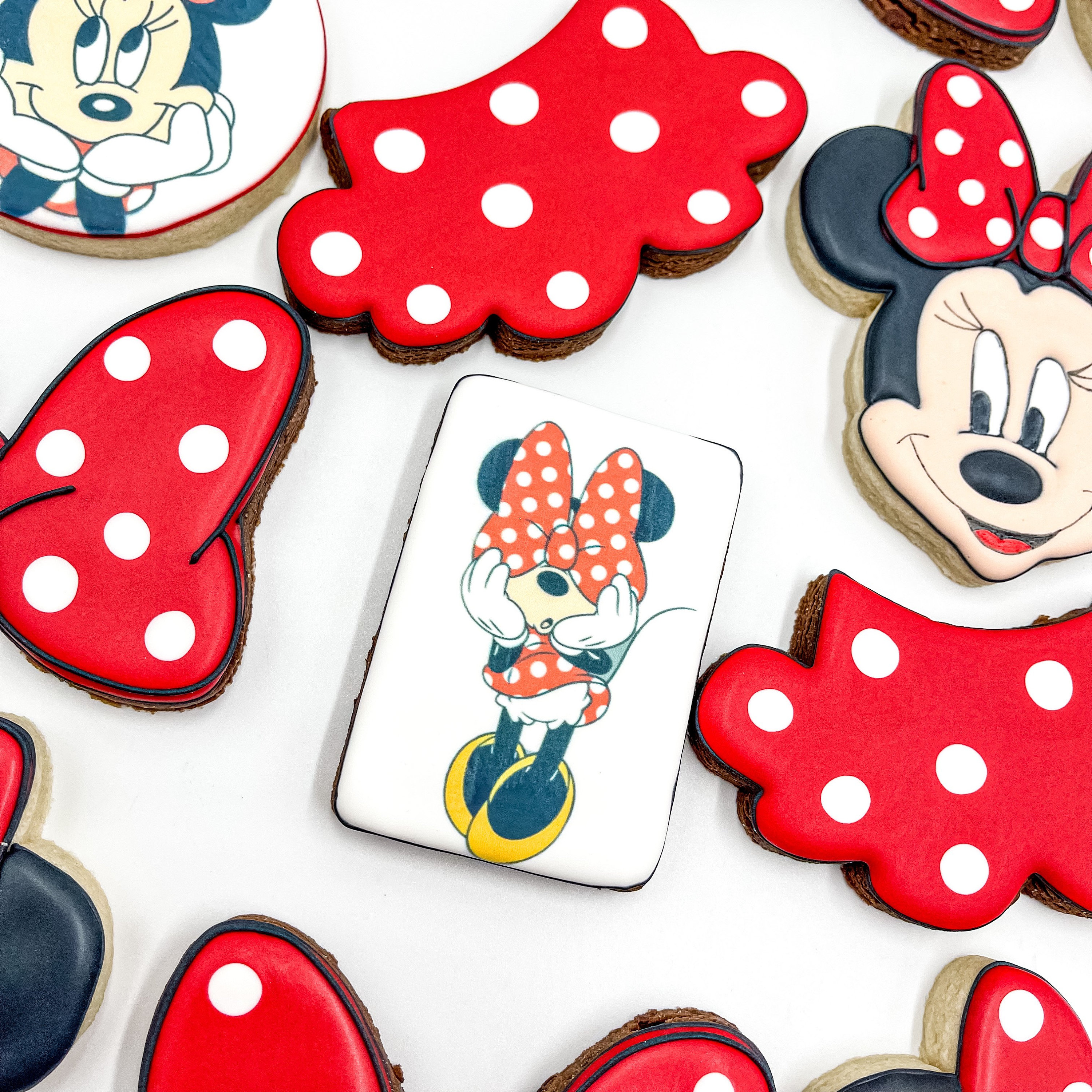 Minnie Mouse Sugar Cookies, Red Minnie Mouse Cookie, One Dozen Cookies ...