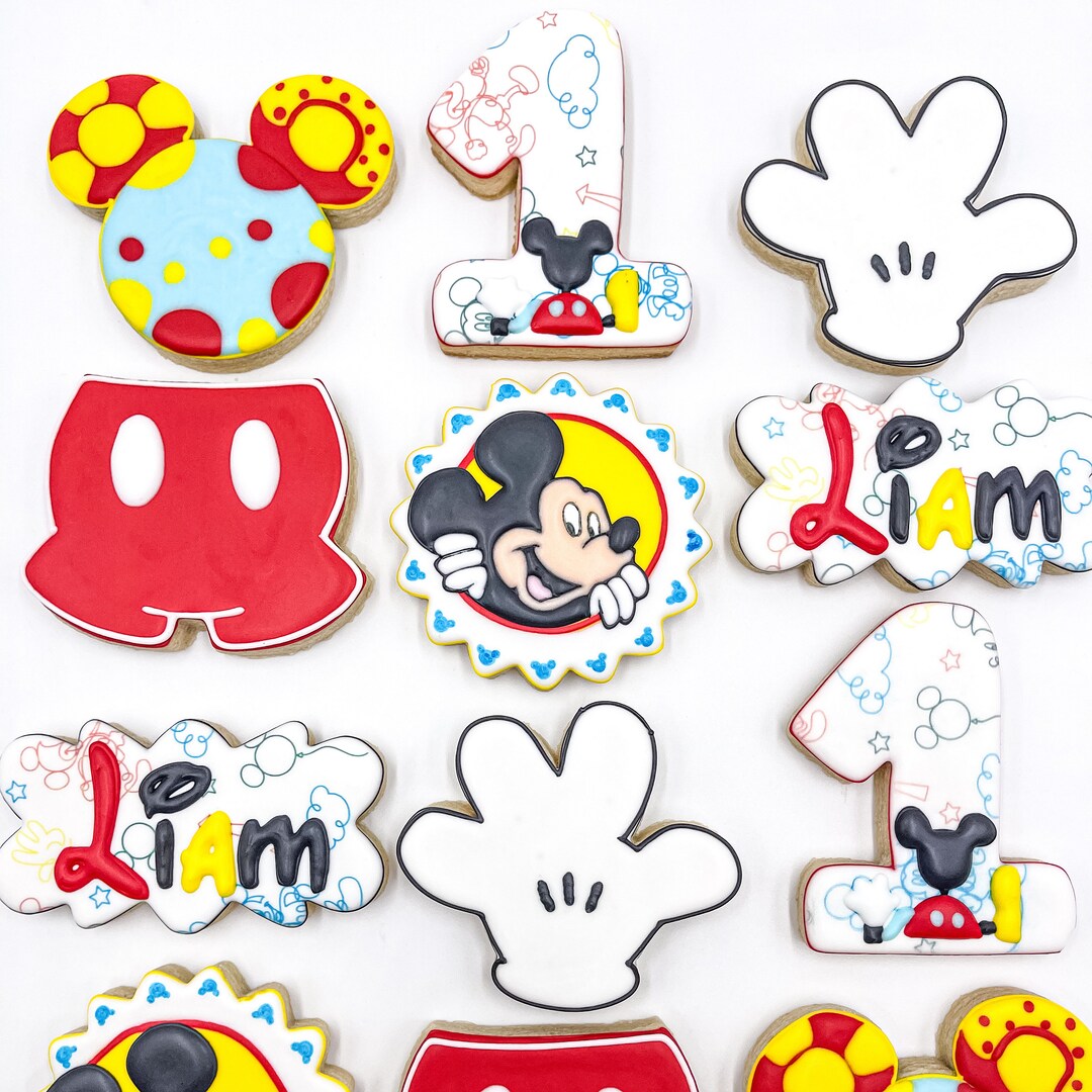 Mickey Clubhouse Cookies, One Dozen Cookies, Custom Mickey Mouse ...