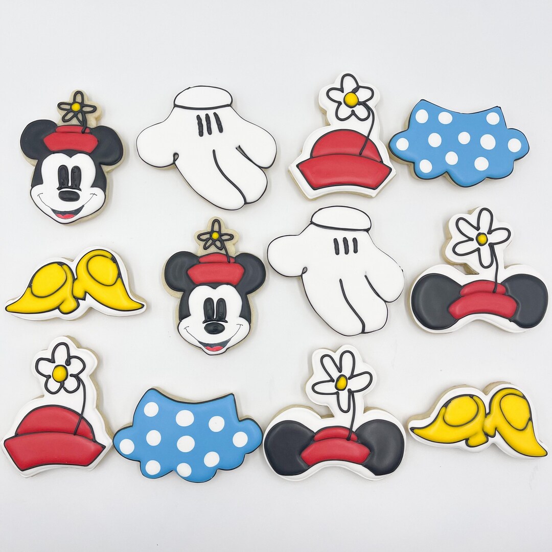 Minnie Mouse Sugar Cookies, One Dozen Cookies, Minnie Mouse Custom ...