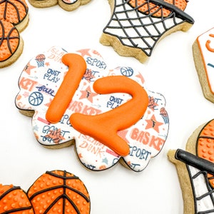 Basketball Cookies, One Dozen Cookies, Custom Basketball Cookies ...