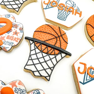 Basketball Cookies, One Dozen Cookies, Custom Basketball Cookies ...