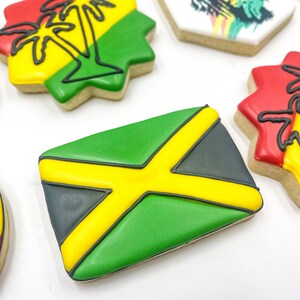 Reggae Cookies, One Dozen Cookies, Custom Rastafari Cookies, Jamaican ...