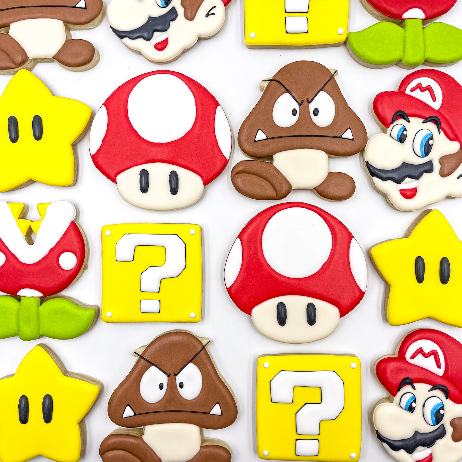 Mario Bros Sugar Cookies, Birthday Party Favors, One Dozen - Etsy