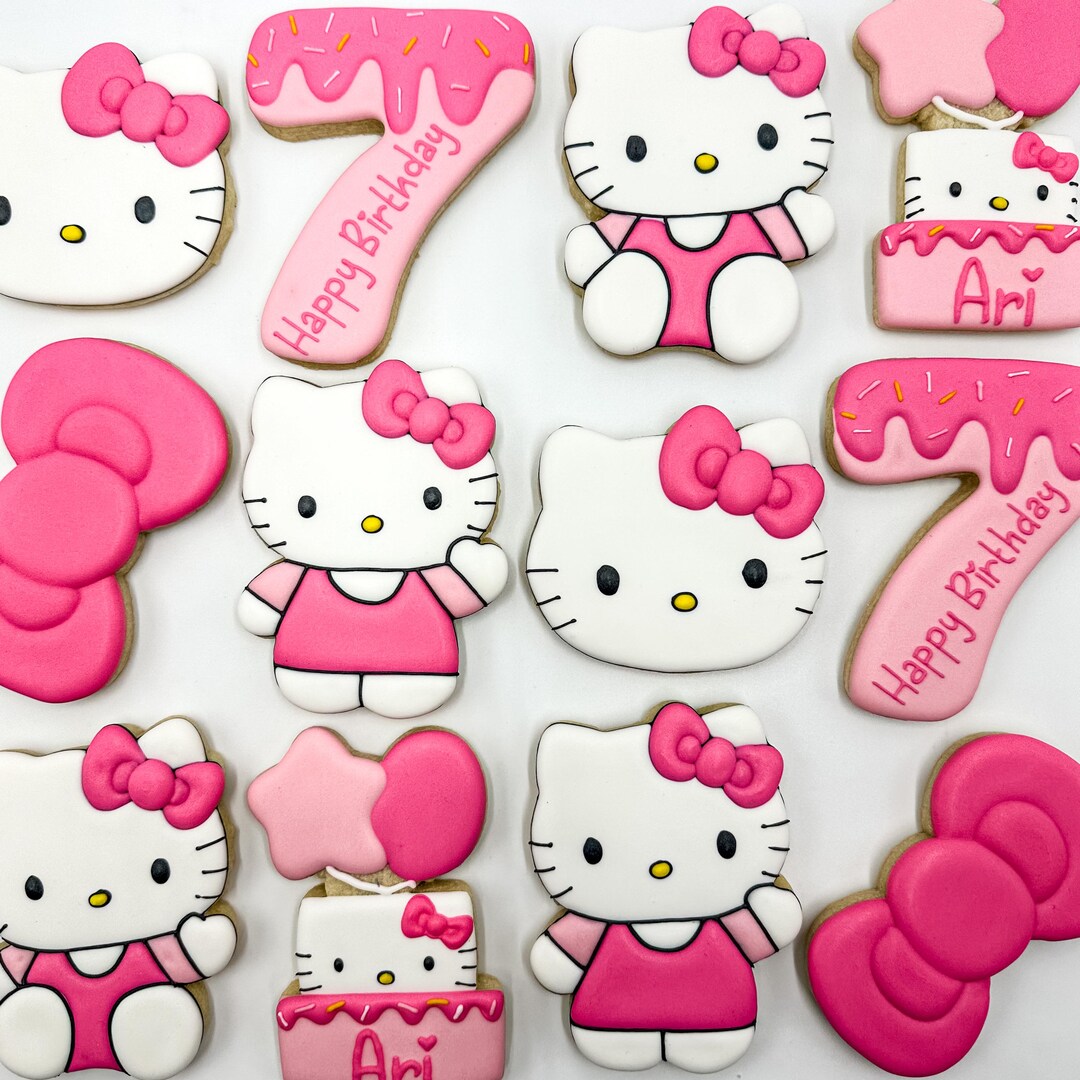 Little Kitty Cookies, Kitty Cookies, Pink Little Kitty One Dozen ...