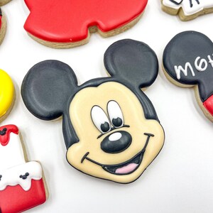 Mickey Mouse Birthday Cookies, Royal Icing, One Dozen - Etsy
