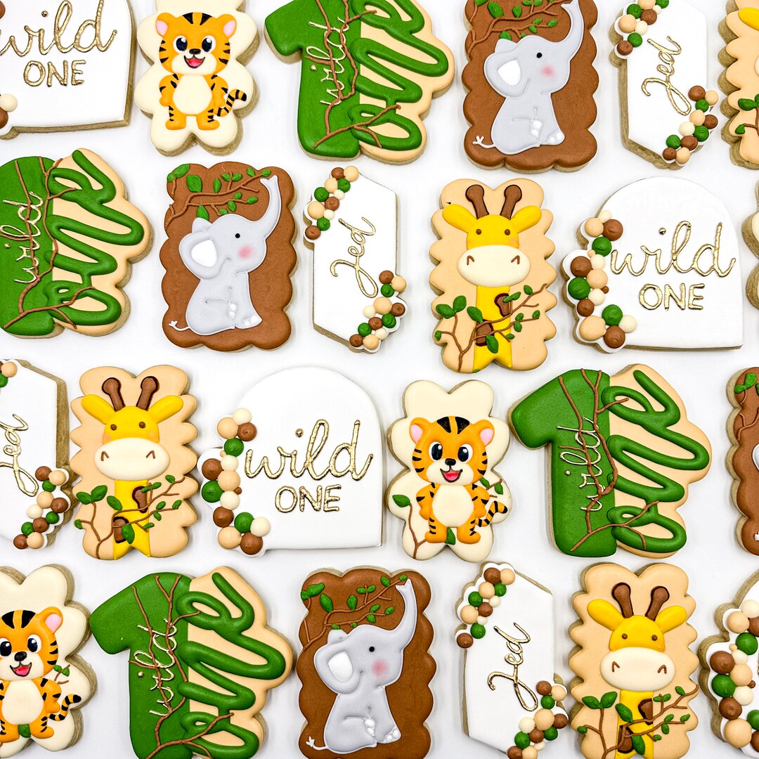 Safari Sugar Cookies, One Dozen Cookies, Custom Safari Cookies, Wild ...