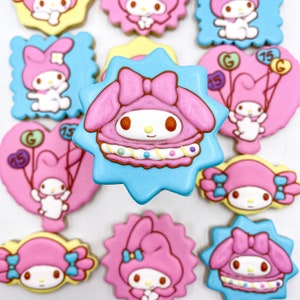 My Melody Cookies, Sanrio Cookies, One Dozen Cookies, Custom My Melody ...