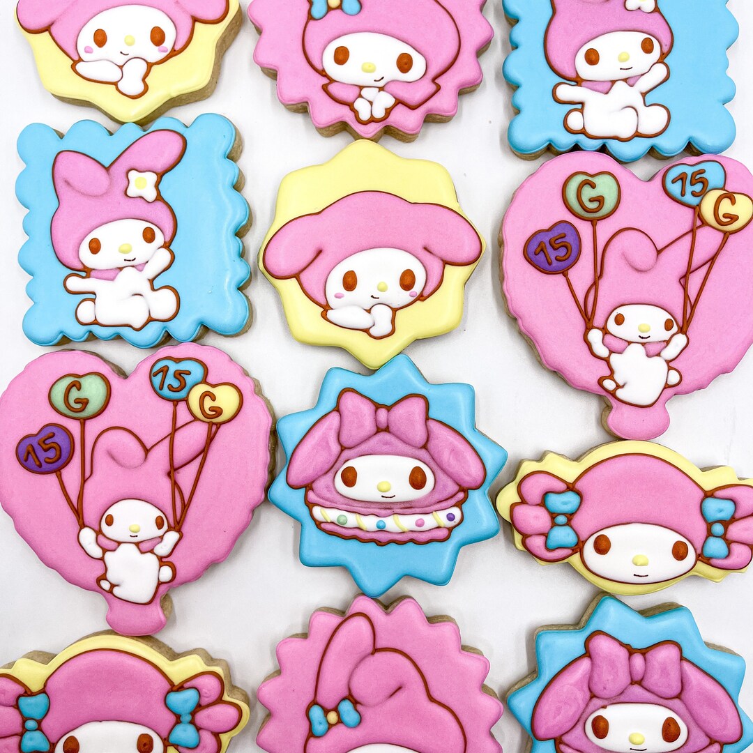 My Melody Cookies, Sanrio Cookies, One Dozen Cookies, Custom My Melody ...
