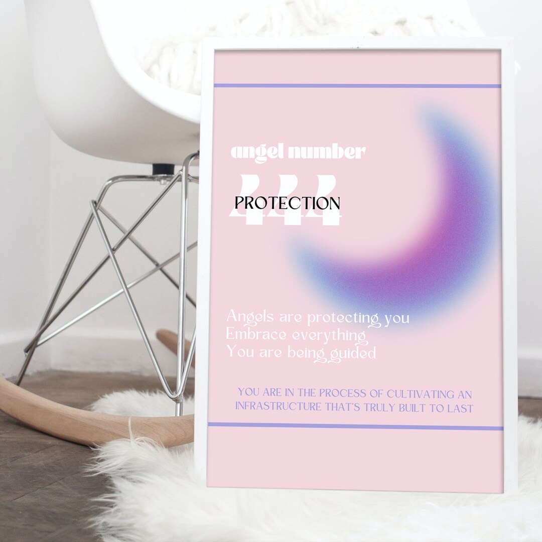 Angel Numbers 444 Wall Dorm Art Aura Angel Numbers Boho Vibes, DIGITAL ...