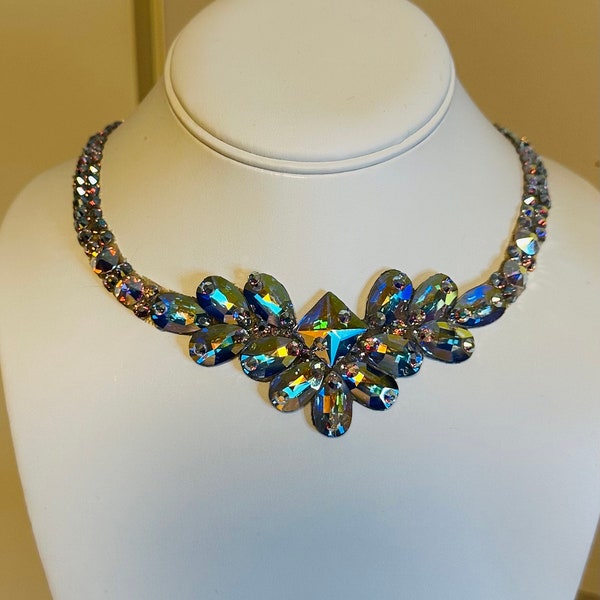 Ab Crystal Necklace - Etsy