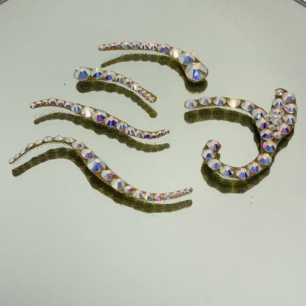 Rhinestone Strips for Hair - Etsy