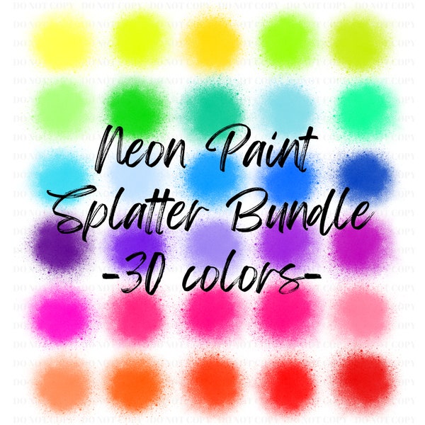 Neon Paint Splatter - Etsy