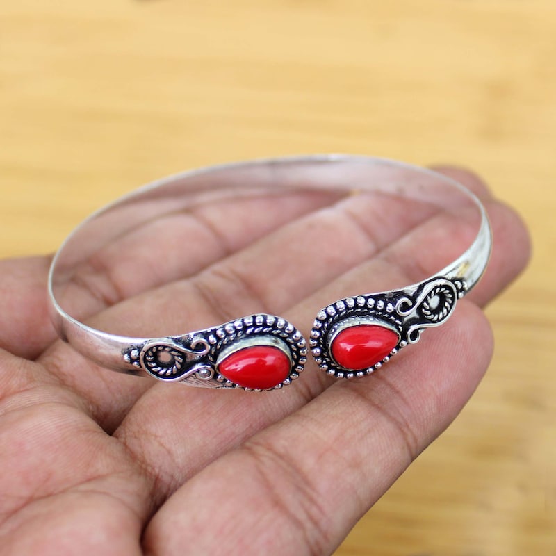 Red Coral Cuff - Etsy
