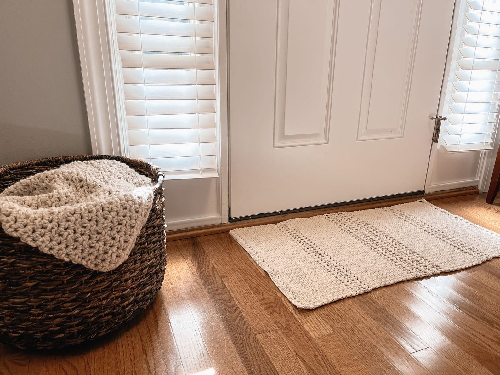 Minimalist Mat Crochet Pattern - Doormat Crochet Pattern - Rug Crochet ...