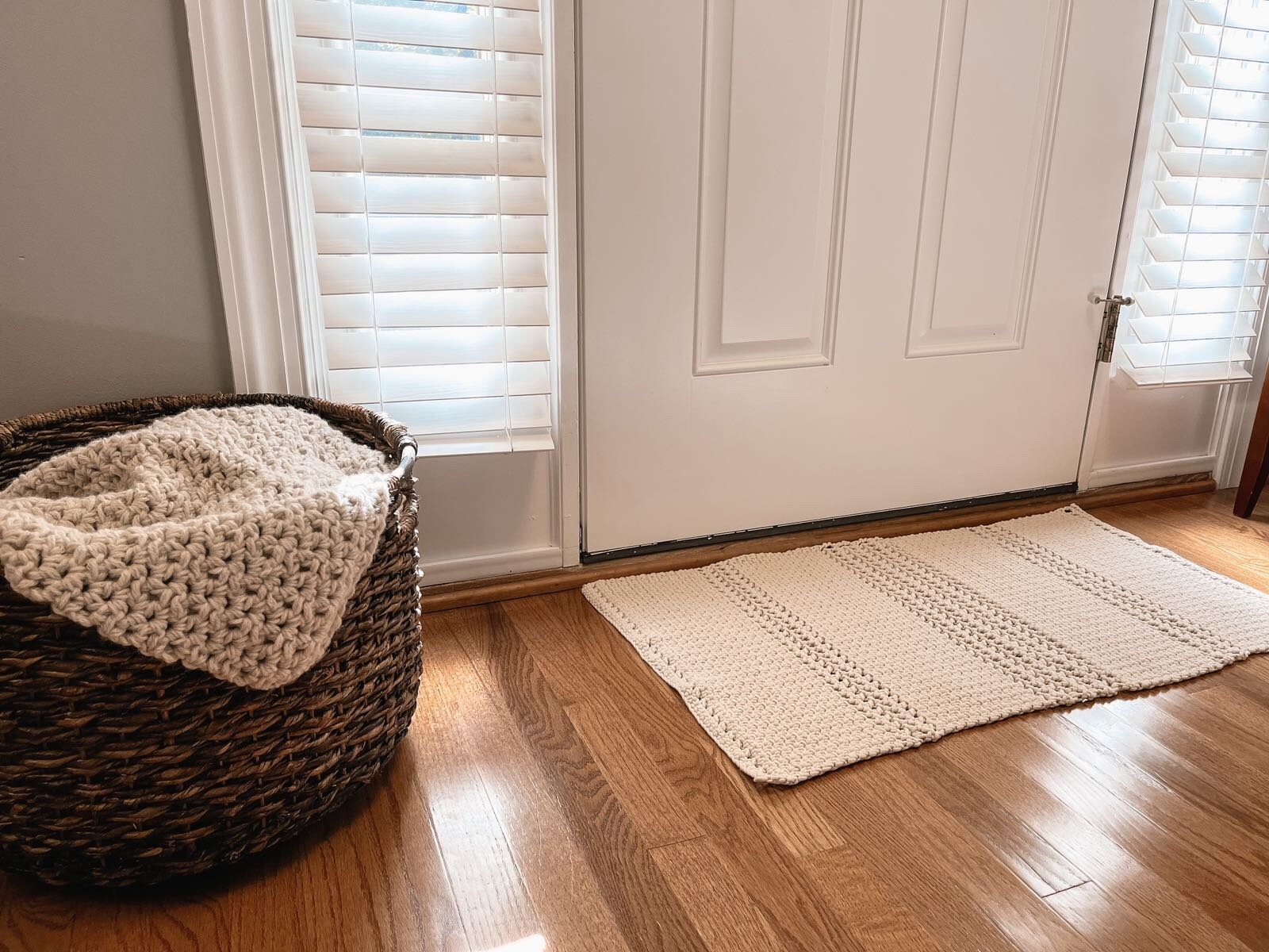 Minimalist Mat Crochet Pattern - Doormat Crochet Pattern - Rug Crochet ...