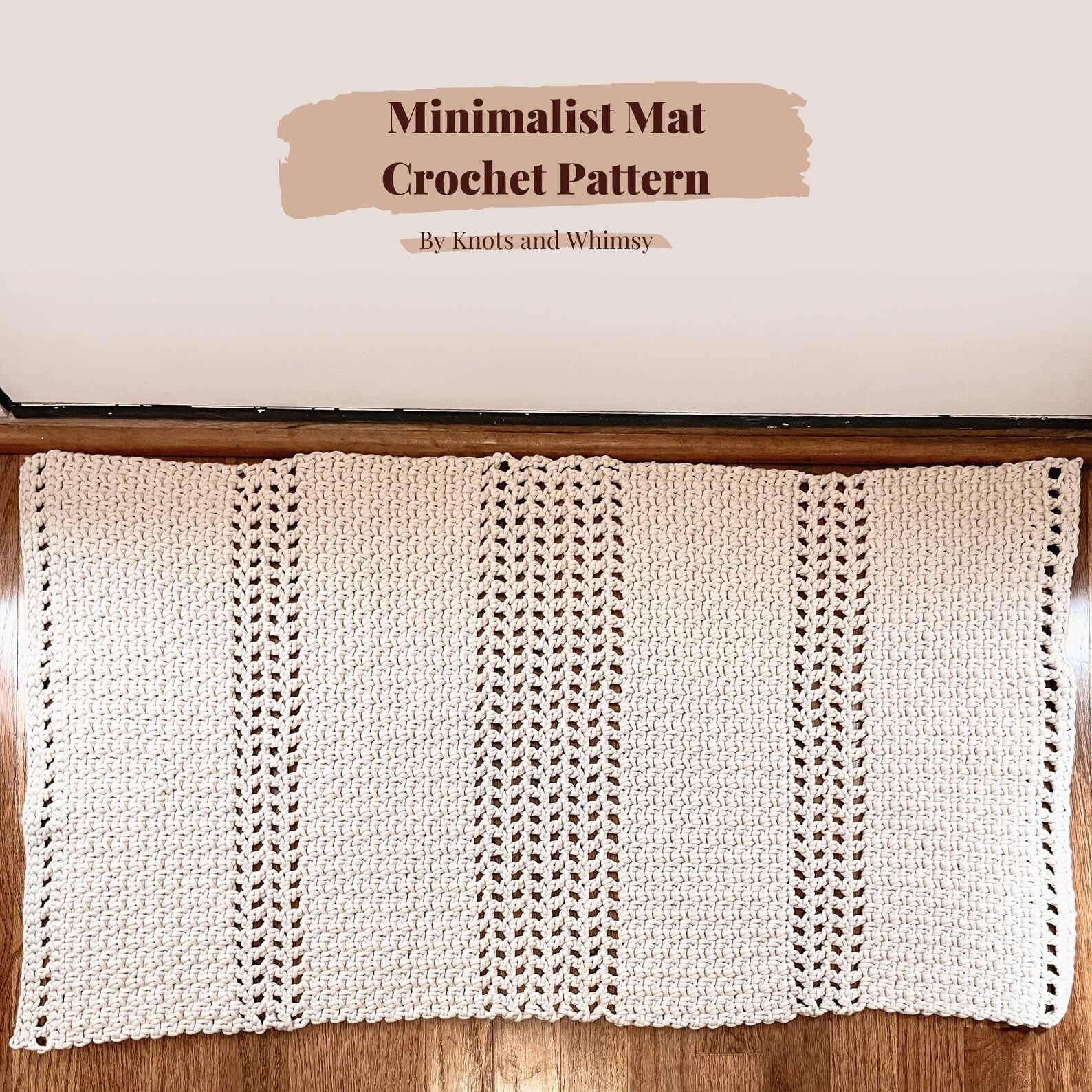 Minimalist Mat Crochet Pattern - Doormat Crochet Pattern - Rug Crochet ...