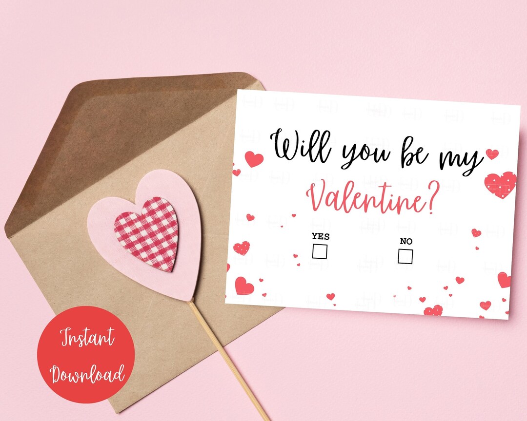 Will You Be My Valentine? | Digital Download - Etsy