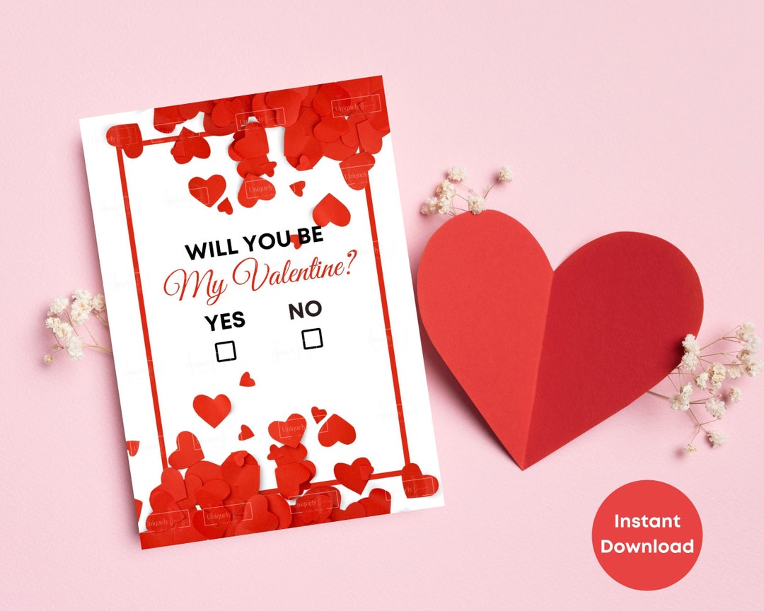 Will You Be My Valentine Digital Download - Etsy
