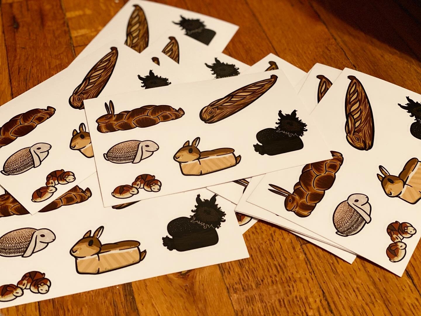 Bunny Loaf Stickers Etsy