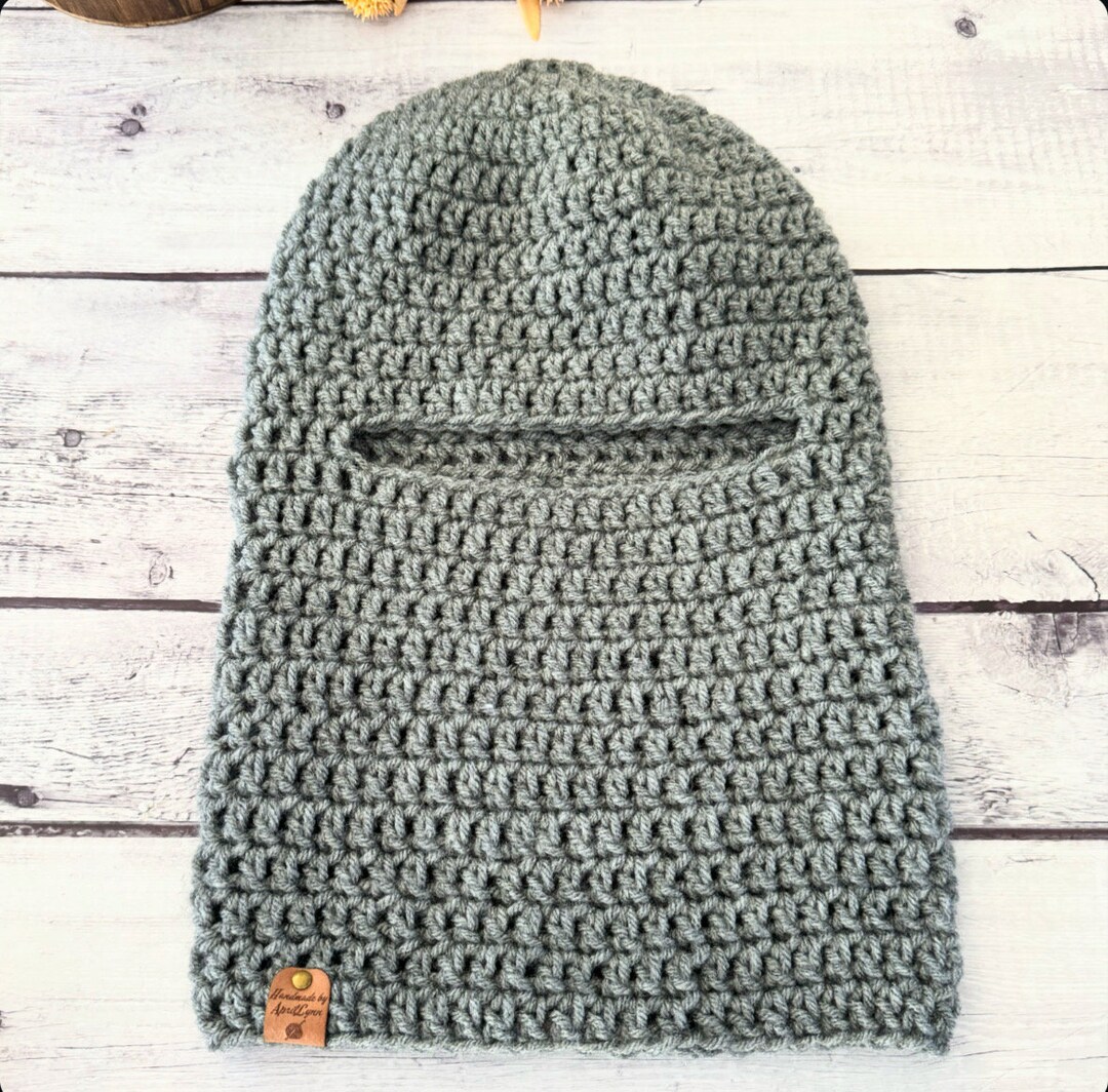 Warm Crochet Balaclavas, Convertable Face Toque, Soft Handknit Multi ...