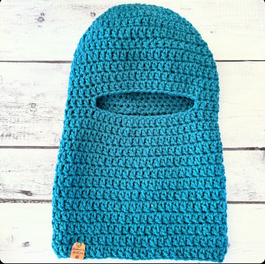Full Face Handknit Toque, Winter Balaclava, Multi Wear Ski Mask, Unisex ...