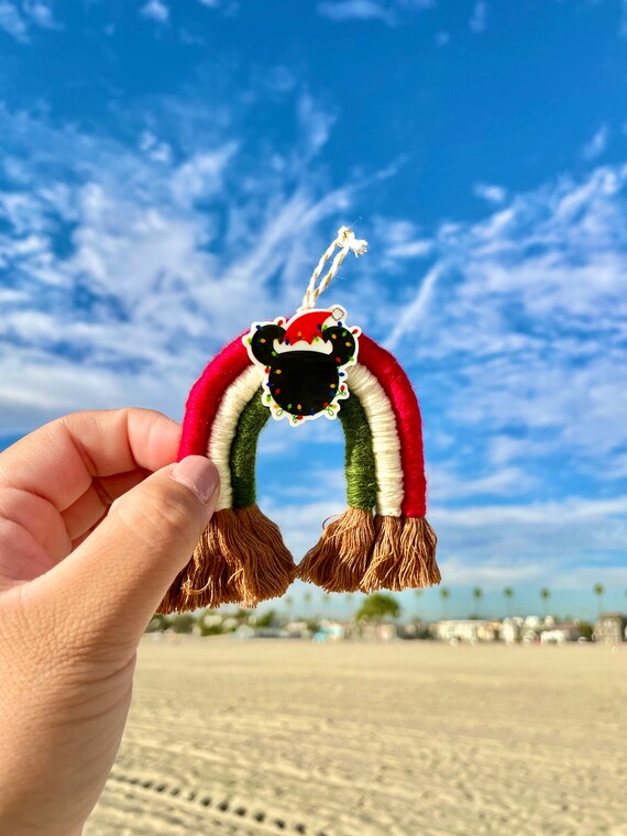 Clearance Mickey Rainbow Macrame Hanging Santa Mickey Mouse - Etsy