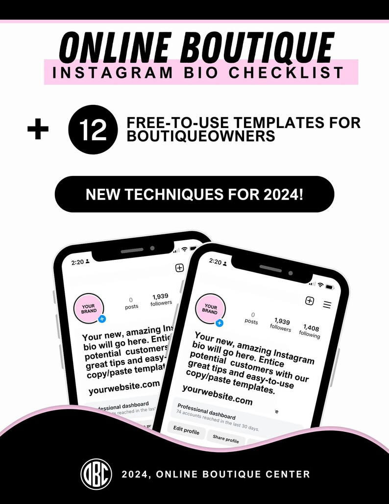 Online Boutique Instagram Bio Guide and Checklist | Grow Social Media ...