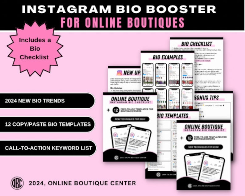 Online Boutique Instagram Bio Guide and Checklist | Grow Social Media ...