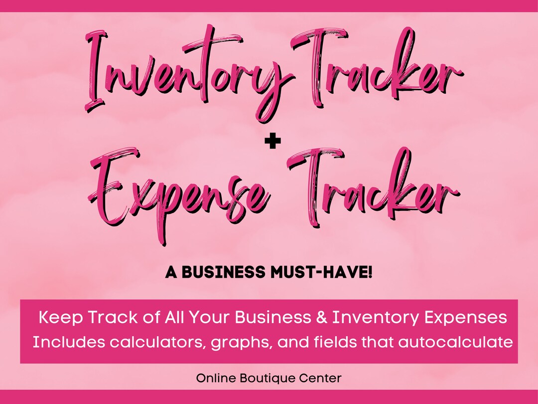 Inventory Tracker, Expense Tracker, Vendor Tracker, Supplier List, Line ...