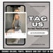 Grey White Tag Us Flyer, Fashion Template, Canva Boutique Flyer, DIY ...