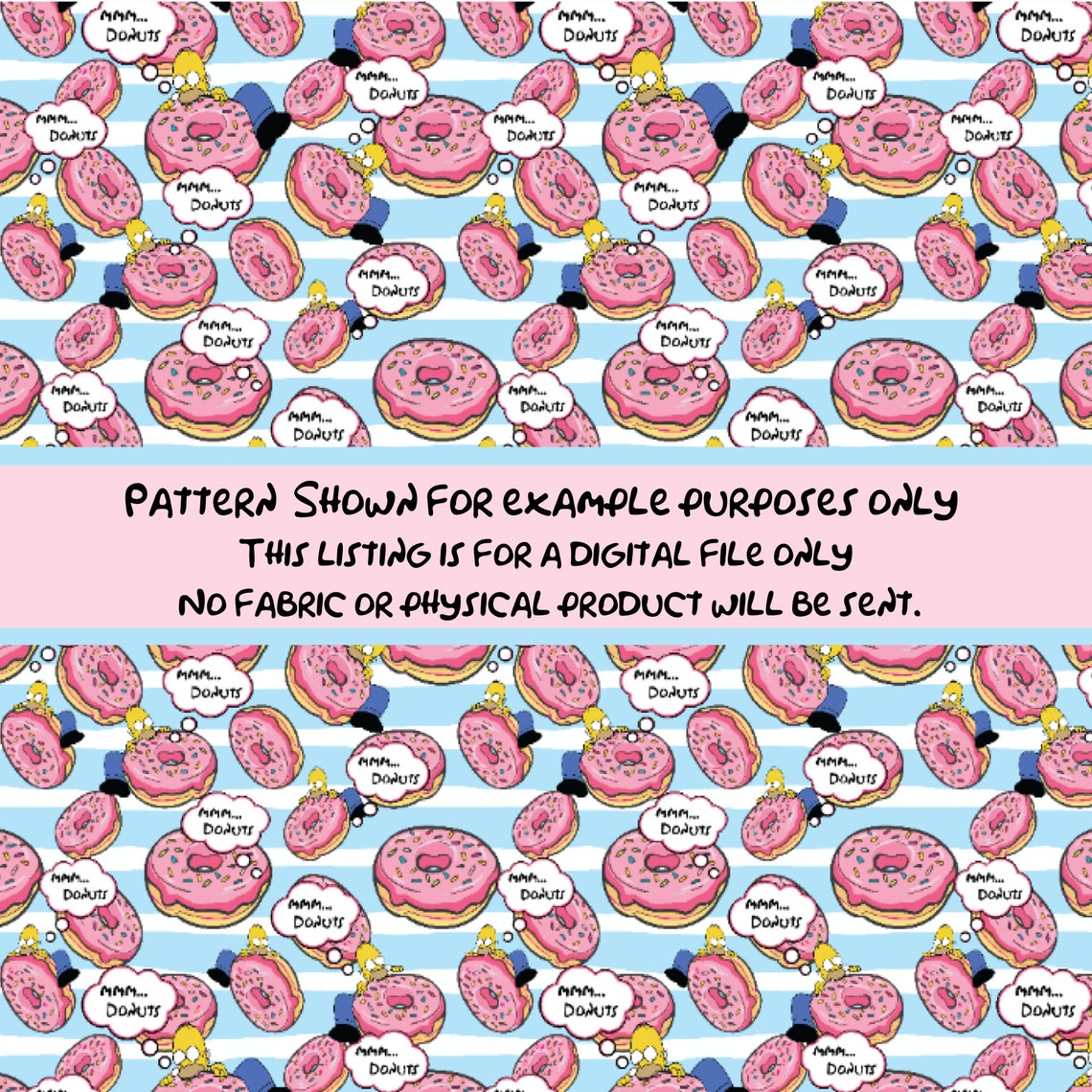 The SIMPSONS Digital Seamless Pattern HOMER Simpson Mmm Donuts Png Svg ...