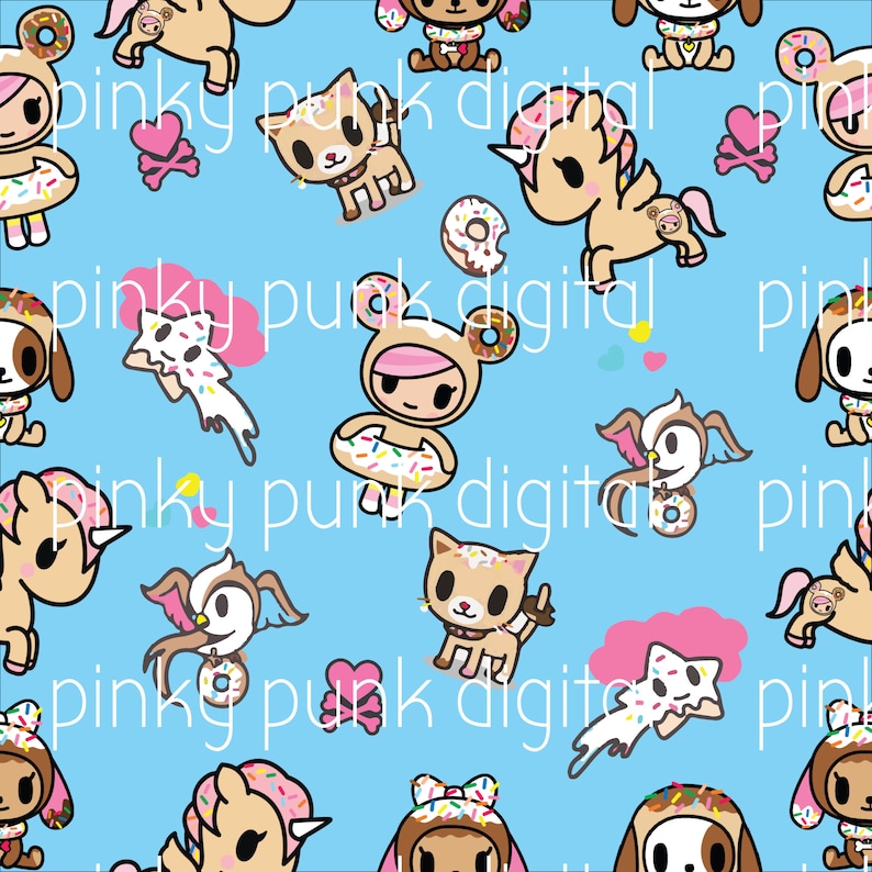 Kawaii TOKIDOKI Seamless Pattern, Rainbow Cartoons (digital File) - Etsy