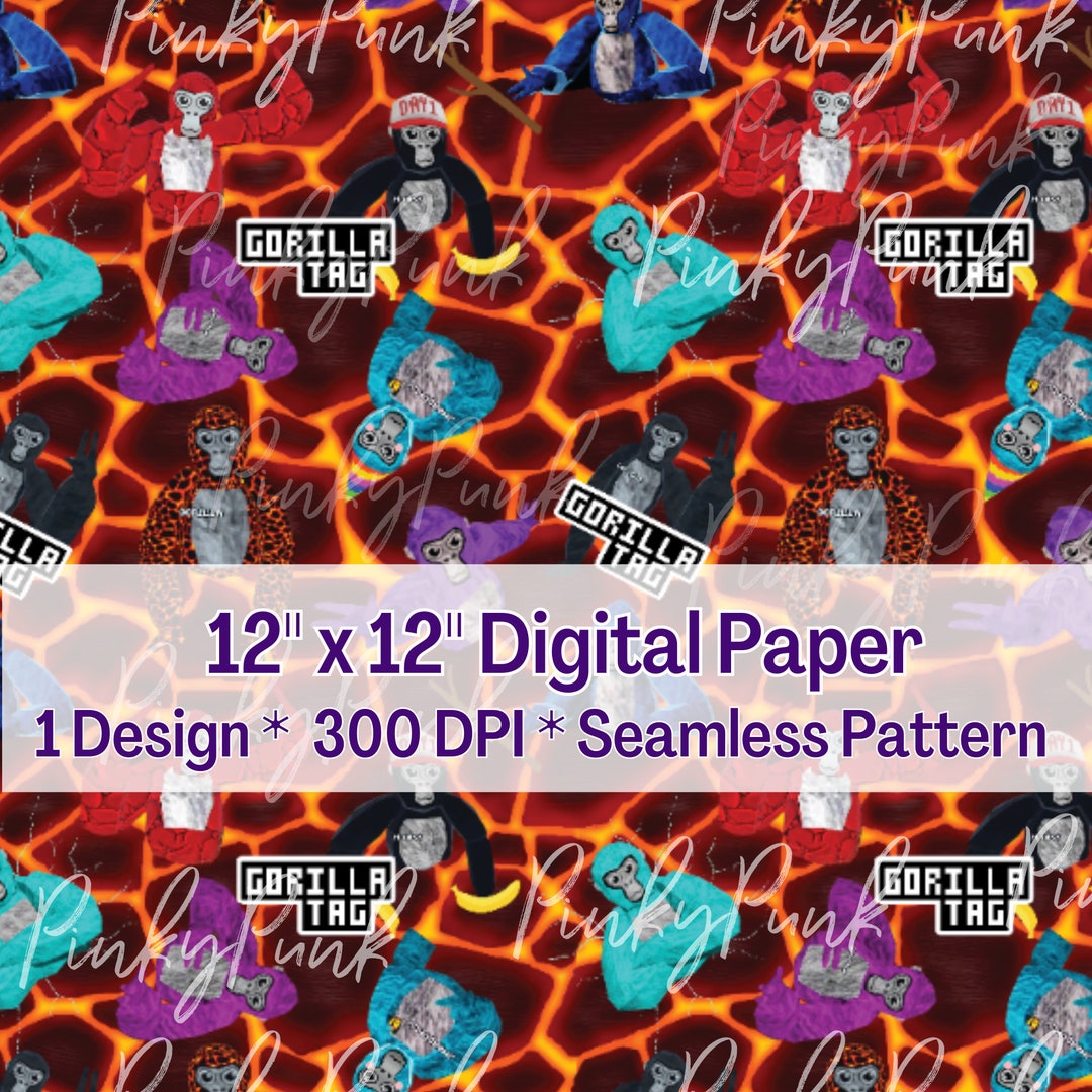 GORILLA TAG Seamless Digital File, Paper, Fabric, Material, Pattern ...